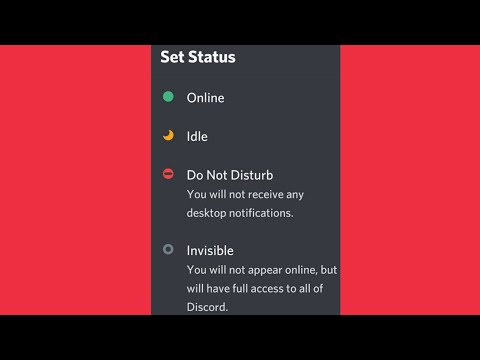 How To Set Status || Online || IDlE || Do Not Disturb & Invisible in Discord Account