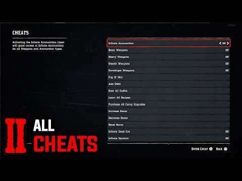 All 37 Cheats (How to Enter All Cheat Codes) - Red Dead Redemption 2