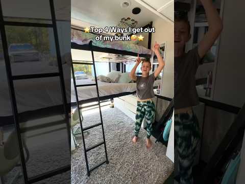 BUNK BED- No ladder needed???? #rvlife #shorts