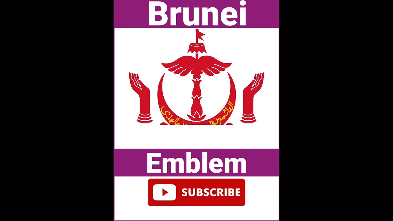 Brunei Flag, Brunei Emblem, Brunei Map, نڬارا بروني دارالسلام #shorts #brunei #emblem #flag #map