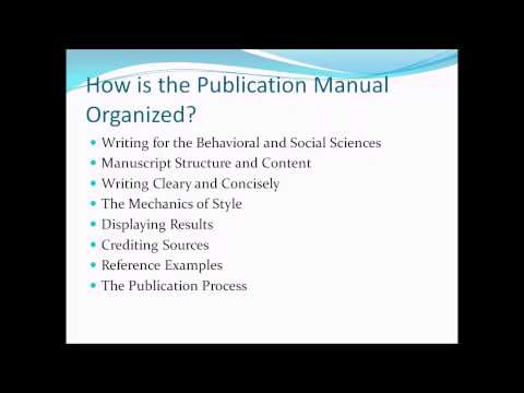 An Overview of APA Style