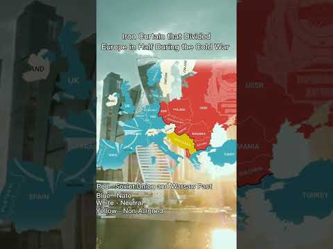 Iron Curtain Map in the Cold War