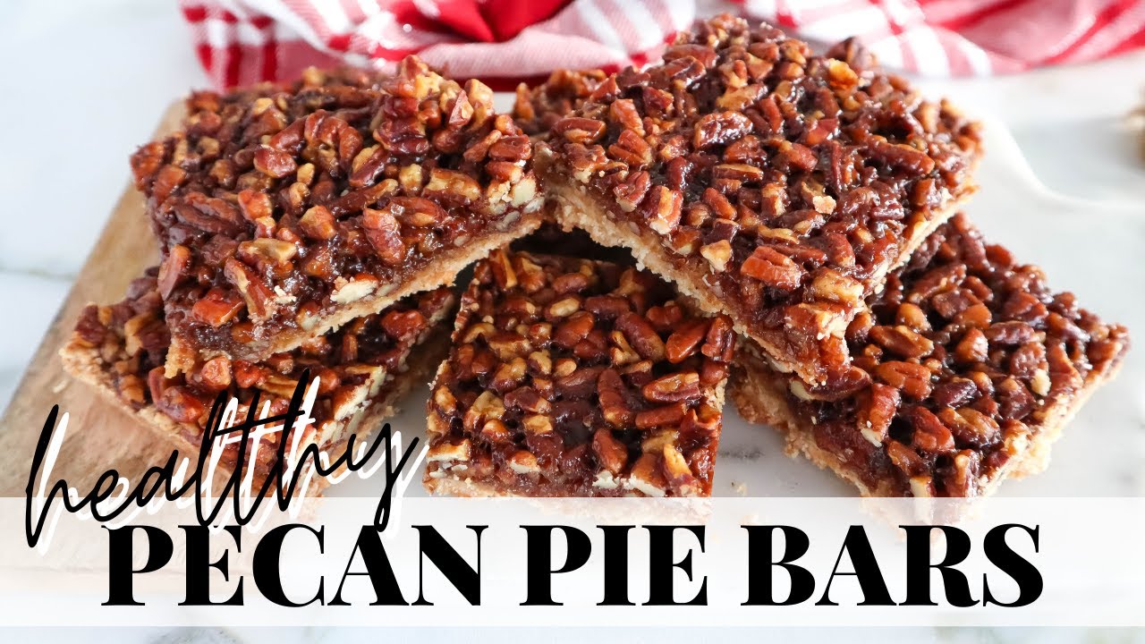 HEALTHY PECAN PIE BARS: healthy dessert recipe