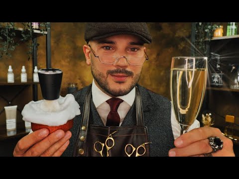 The Most Luxurious ASMR Haircut š„ Head Massage šš»āāļø Hair Brushing - Water Spray - Crinkle Apron