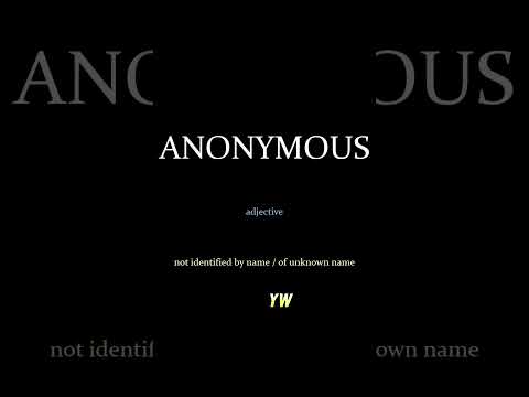Anonymous #How to pronounce and meaning of the word #learnenglish #vocab #vocabulary #english learn