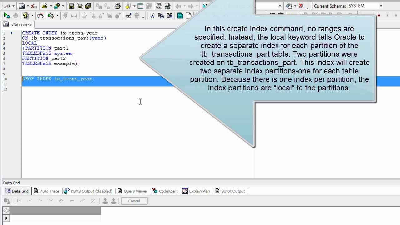 Oracle Optimization course, PL/SQL Tutorial - Table Partitions (Lesson 3)