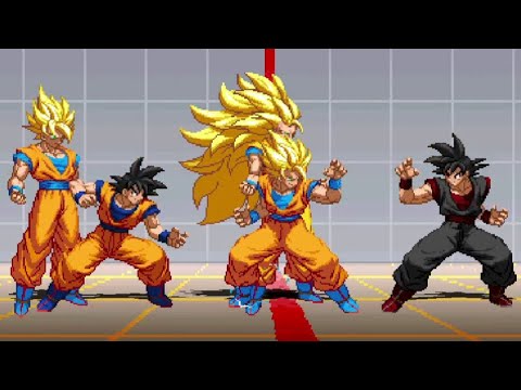 4 Goku vs Evil Goku | Ultimate Saiyan Showdown | Jump Force Mugen V6