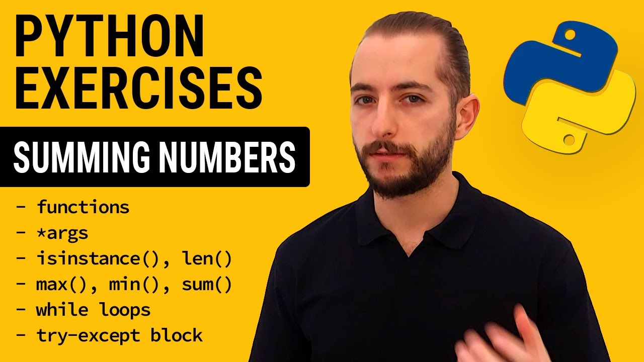 Python Exercise | Beginner Level | Making a Summing Numbers in Python With Challenges Application