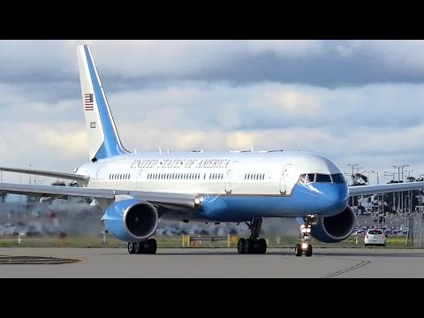 Air Force 2 ● 2x USAF Boeing C-32As (757) - Takeoff at Melbourne Airport (USA Vice President)
