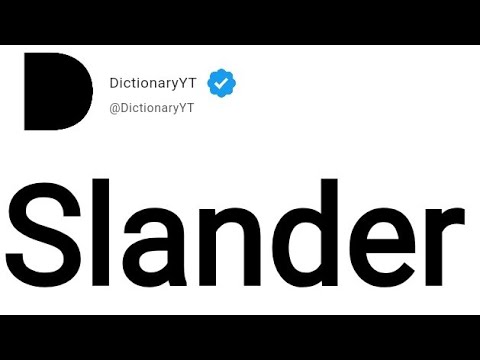 Slander Meaning in English