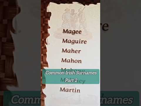 Common Irish Surnames Part 2 #Ireland #History #Shorts #reels