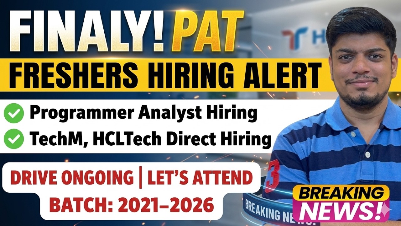 🔥Finally Programmer Analyst Hiring | TechM, HCLTech Direct Hiring | Off Campus Drive 2026, 2025-2021
