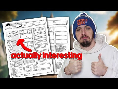 How to make (cool) D&D characters