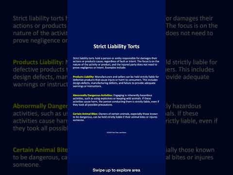 Strict Liability Torts #shorts #viral #ytshorts #shortvideos