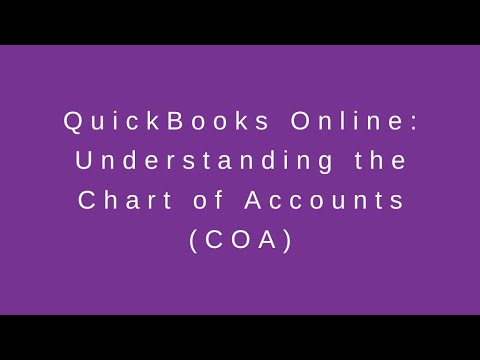 QuickBooks Online 2022: Understanding the Chart of Accounts COA in QuickBooks Online