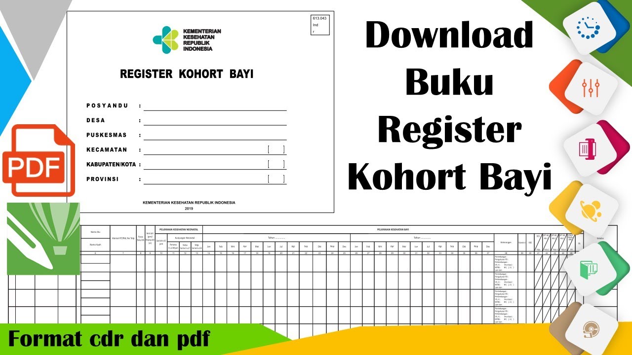 Download Blanko Buku Register Kohort Bayi format pdf dan cdr