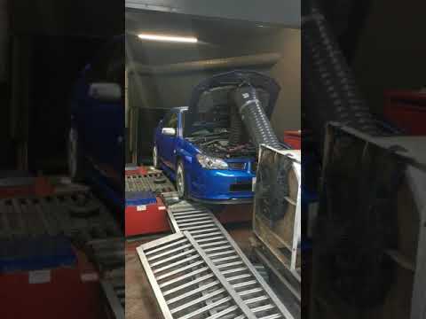 Subaru Impreza STi S204 on the rollers at AP Performance number 303 of 600 cars produced