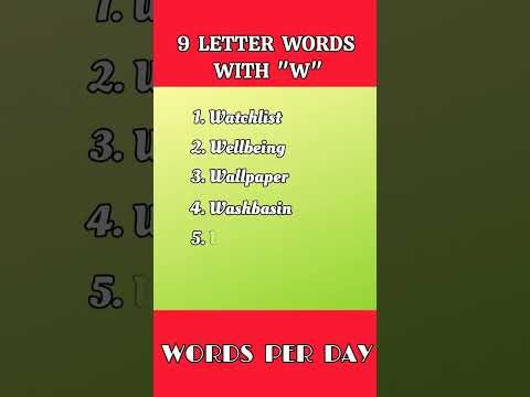 Common 9 letter words starting with "W" #englishlearners #englishlearning #youtubeshorts