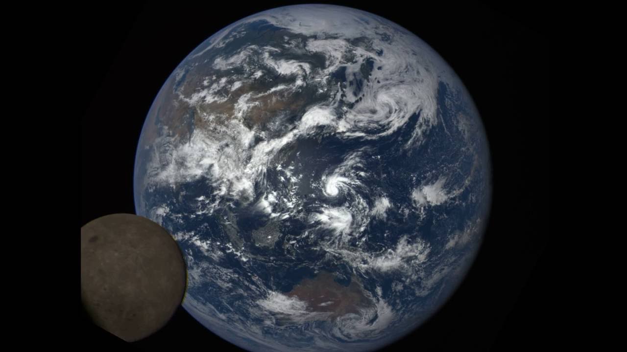 NASA Camera Catches Moon 'Photobombing' Earth