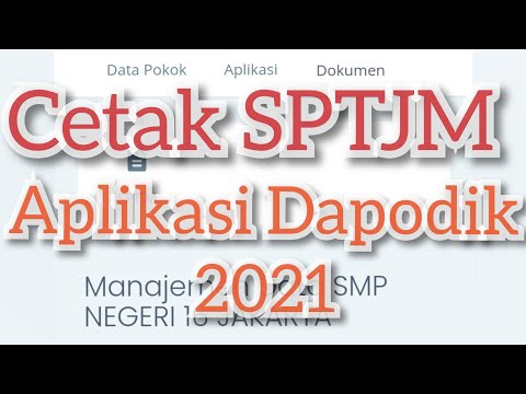 Cetak dan Print SPTJM Aplikasi Dapodik 2021