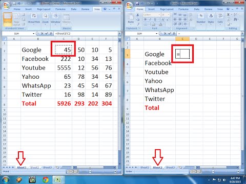 How to Link Formula One Sheet to other Sheets in MS Excel