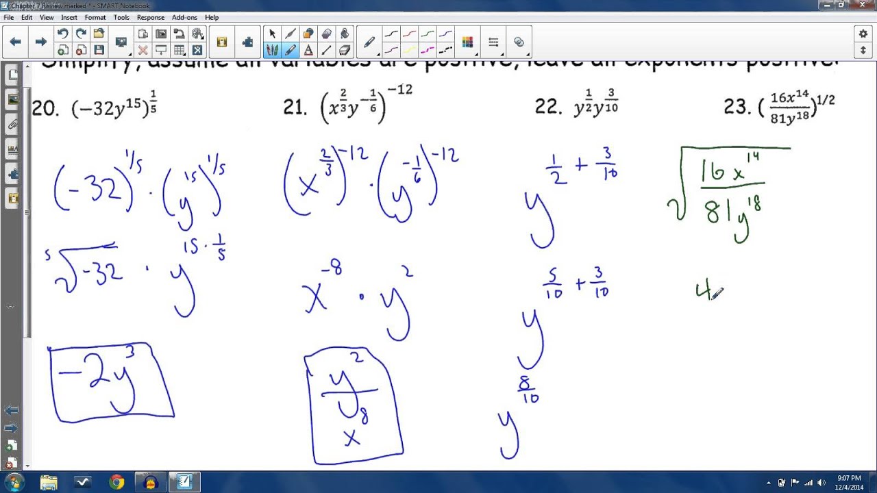 Chapter 7 Study Guide (w/ example problems)