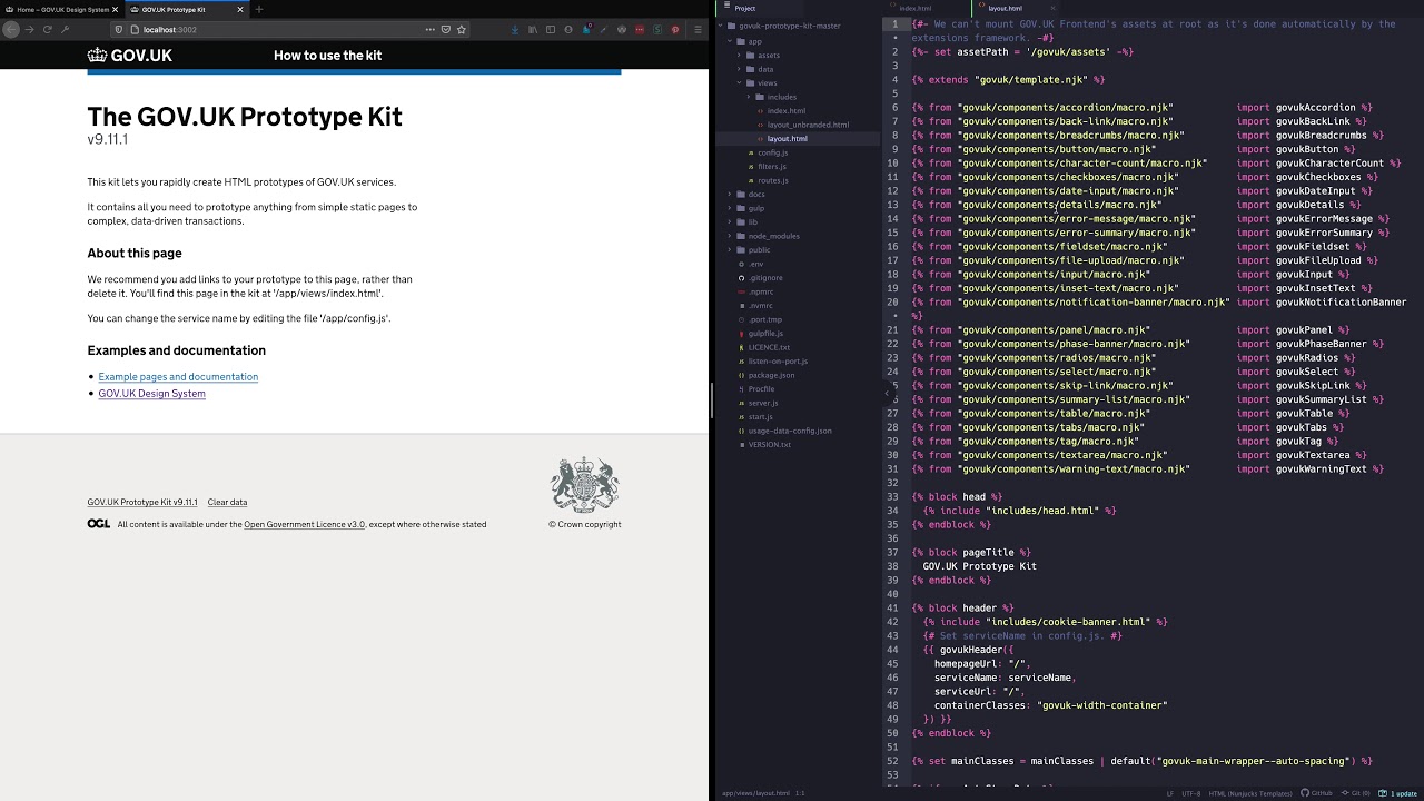 Setup and build a basic prototype – GOV.UK Prototype Kit tutorial