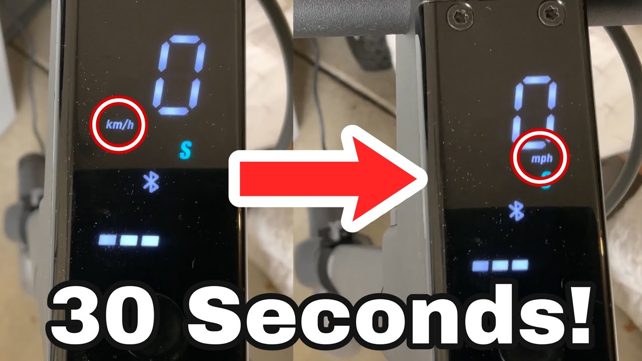 How to change from KPH to MPH on Ninebot Max