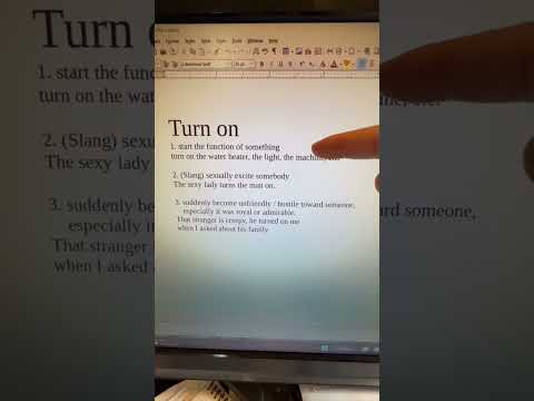 Turn on meaning