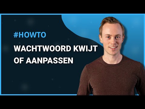 Wachtwoord vergeten of aanpassen