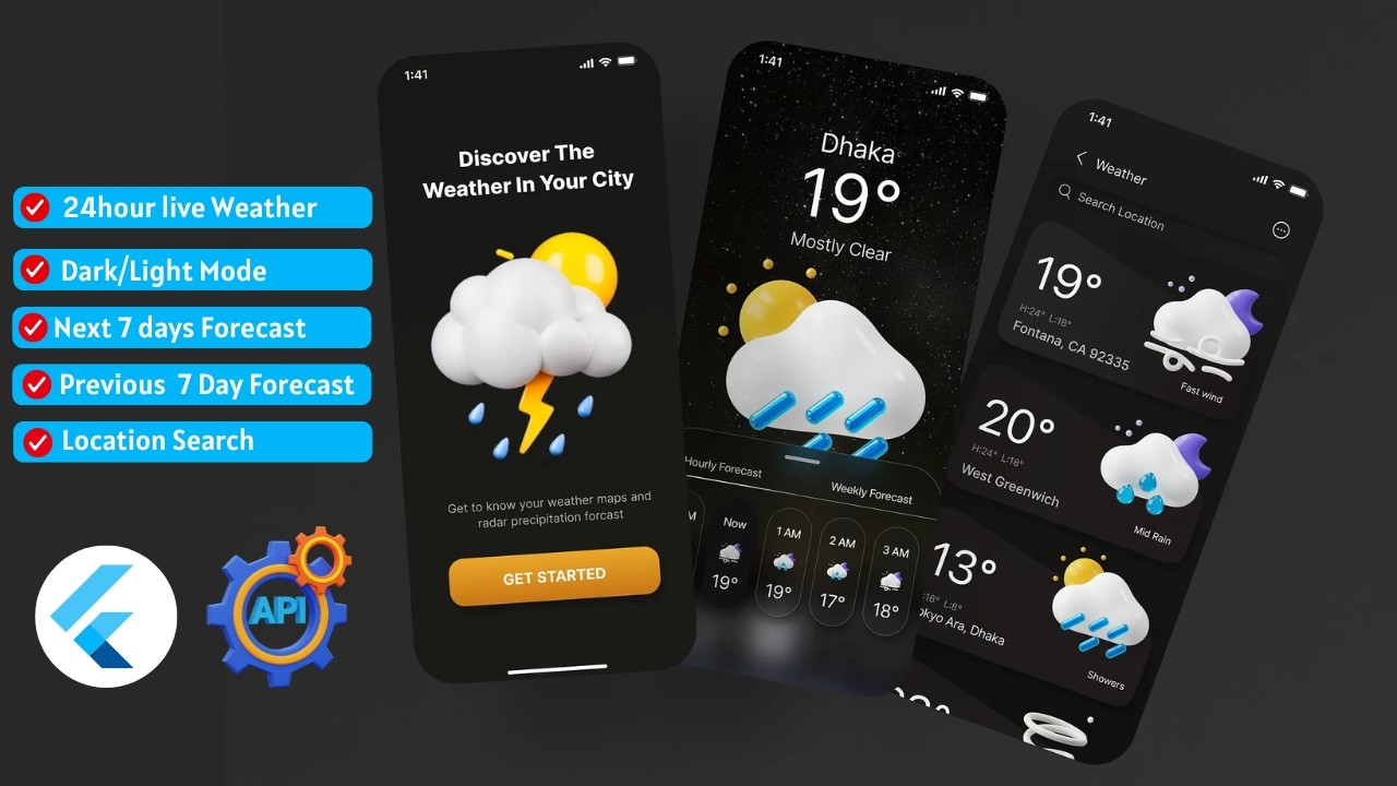 Weather App Flutter || Flutter Weather App Tutorial