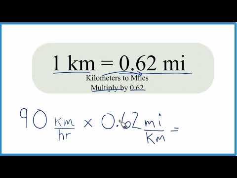 How to Convert 90 km/hr to mi/hr.