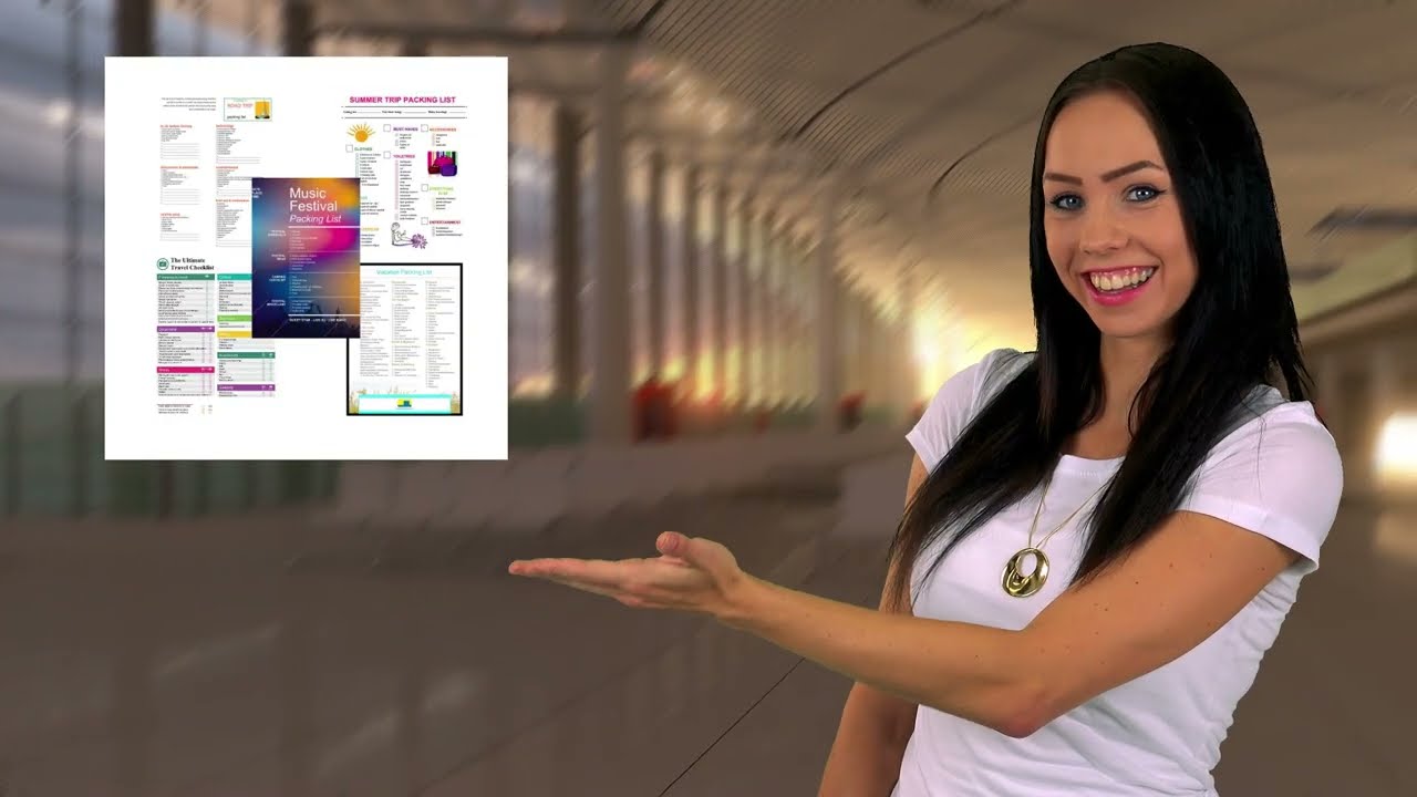 Free Printable Travel Trip Holiday & Vacation Packing Checklist Template