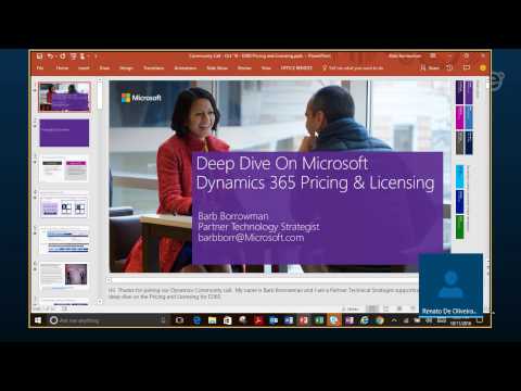 October 2016 Dynamics 365 Partner call: Pricing and licensing