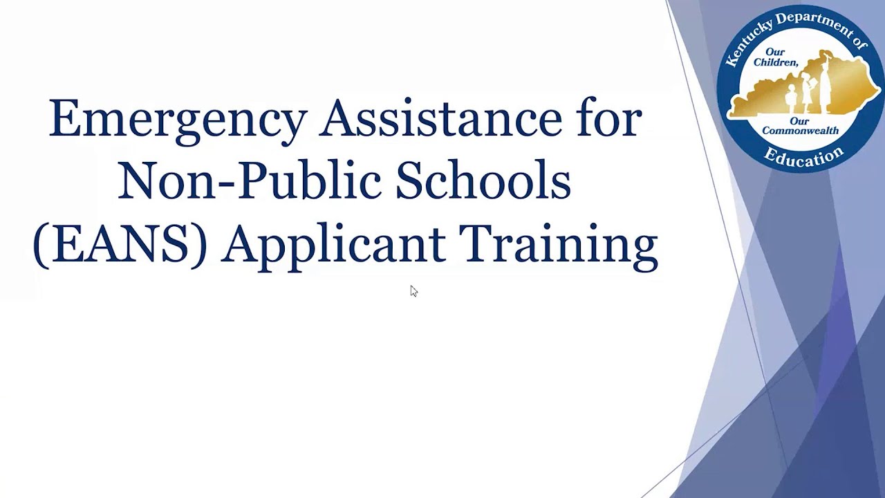 EANS Applicant Training - Session 1