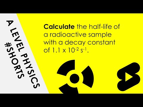 Calculate the Half-life - A Level Physics #Shorts