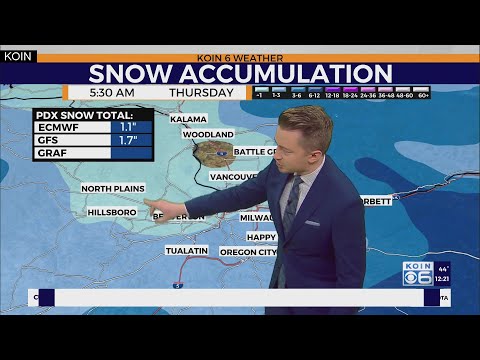 Weather forecast: Portland set to see snow and cold Wednesday