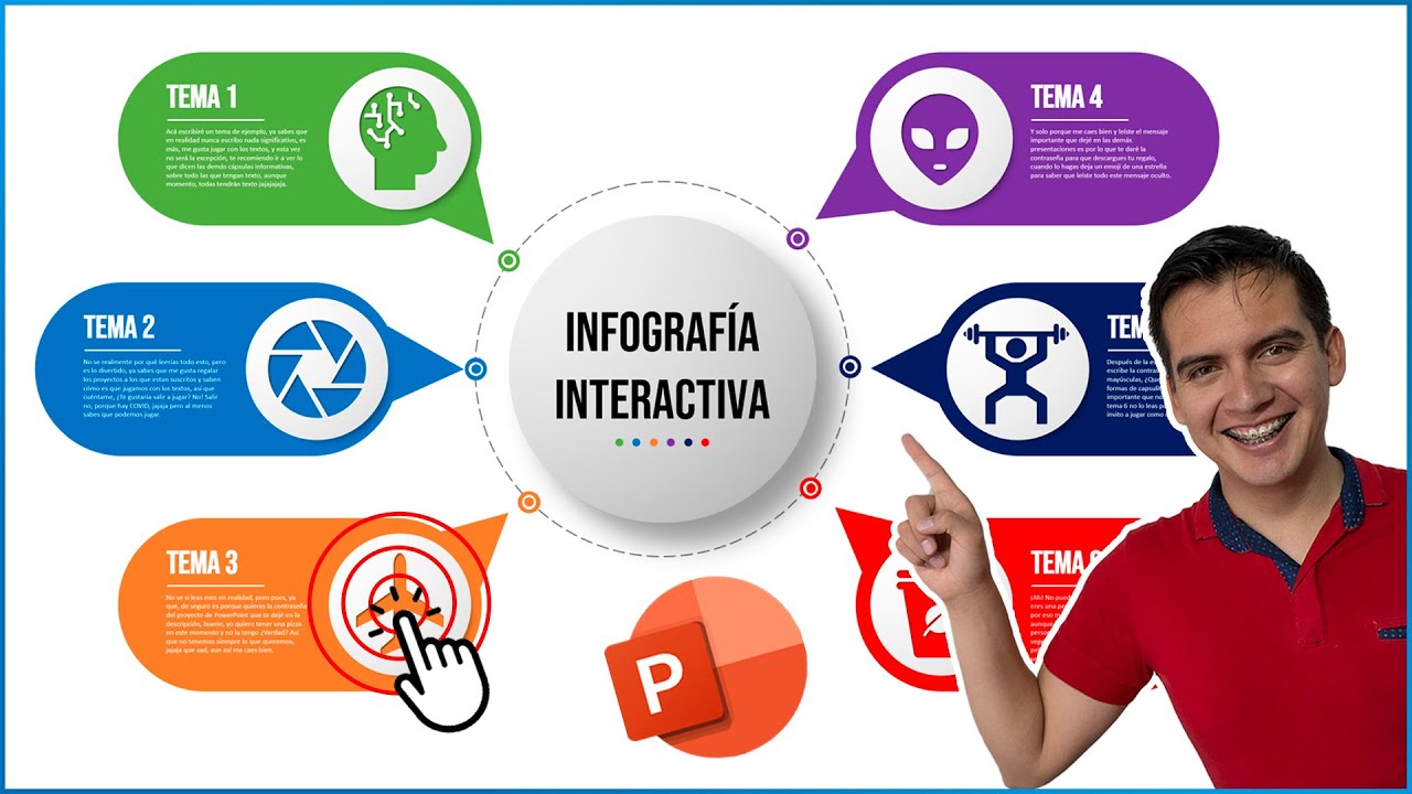 ✅😁 Super EASY, stylish, INTERACTIVE infographic in PowerPoint ✅