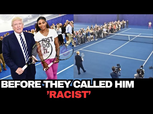 WATCH: Serena Williams playing tennis with former US President Donald ...