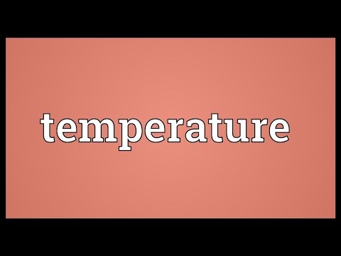 Temperature Meaning