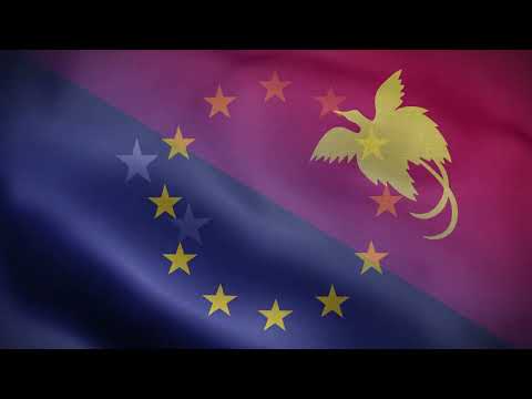 EU Papua New Guinea Flag Loop Background 4K