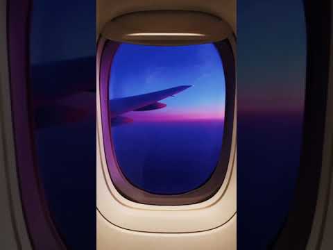 View Of Sunset From An Airplane In Flight #shorts