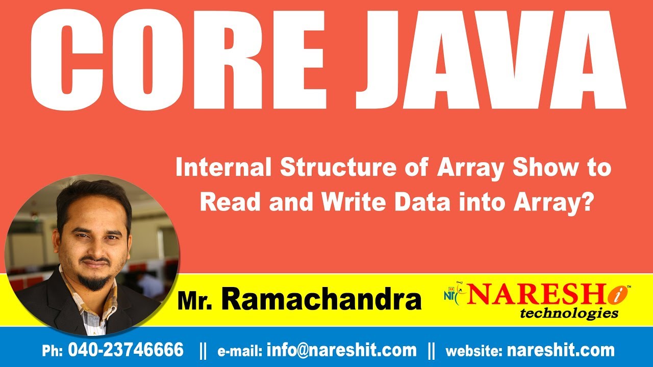 Core Java Tutorials | Internal Structure of Array Show to Read and Write Data into Array?