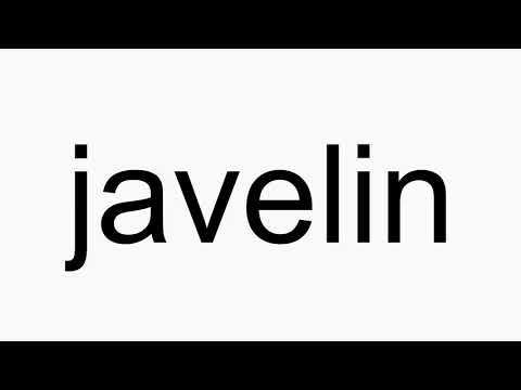 How to pronounce javelin