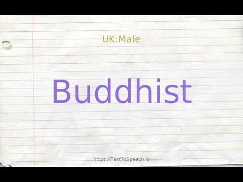How to pronounce buddhist