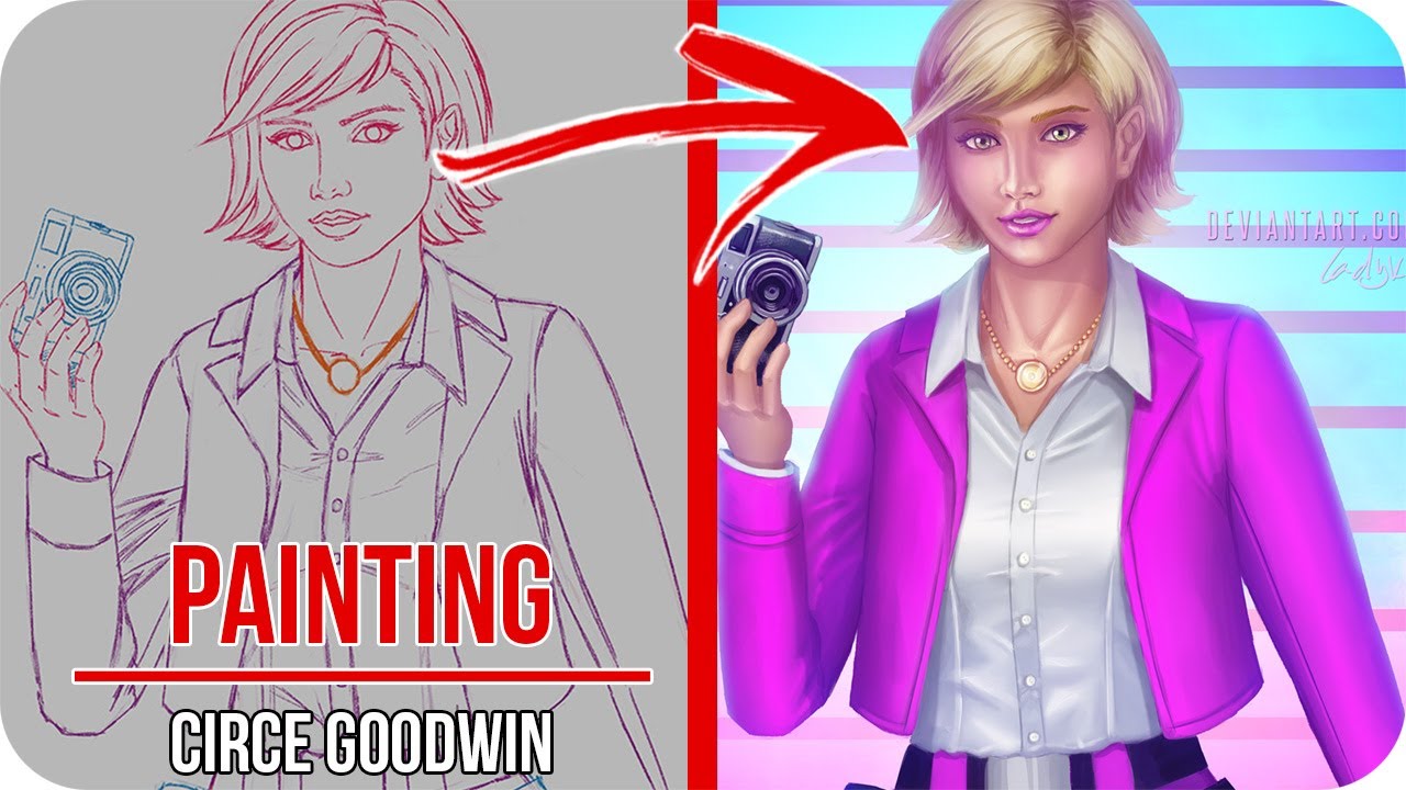 Circe Goodwin OC - Steps Digital Painting Tutorial