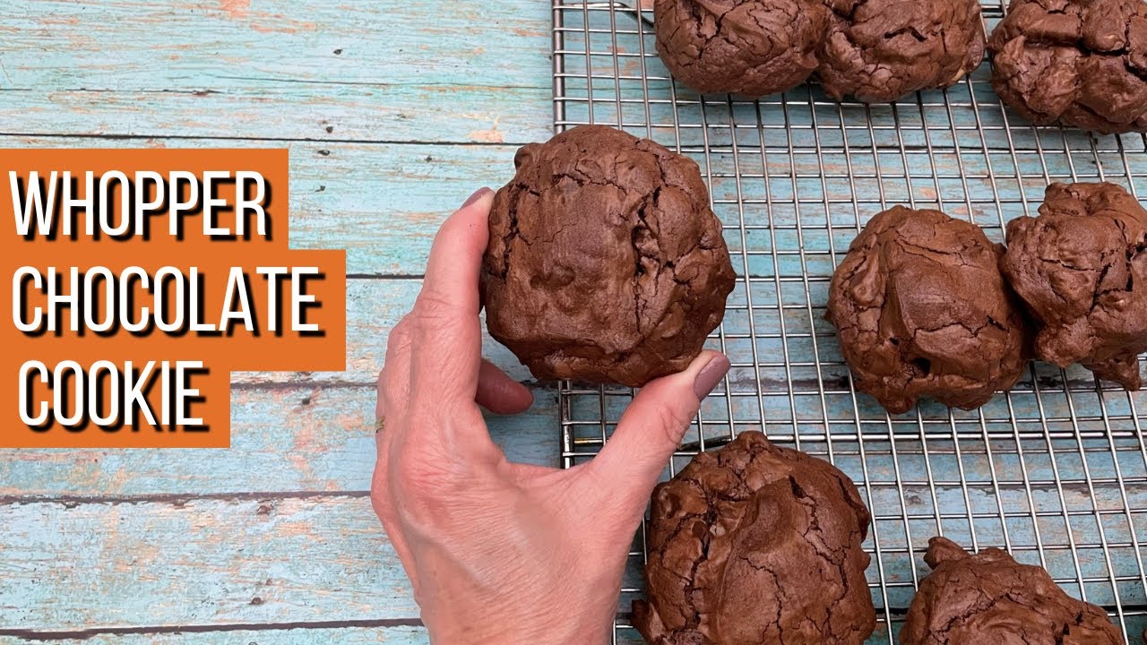 Double Chocolate Cookies with Nuts | Giant Whopper Cookies