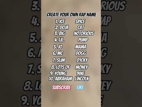 CREATE YOUR OWN RAP NAME 💀💀(PT 2)