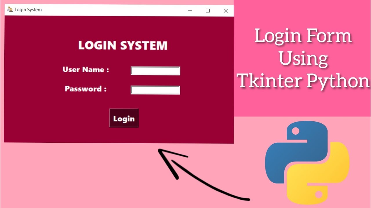Login Form using Tkinter Python | GUI Programming
