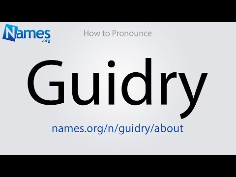 How to Pronounce Guidry
